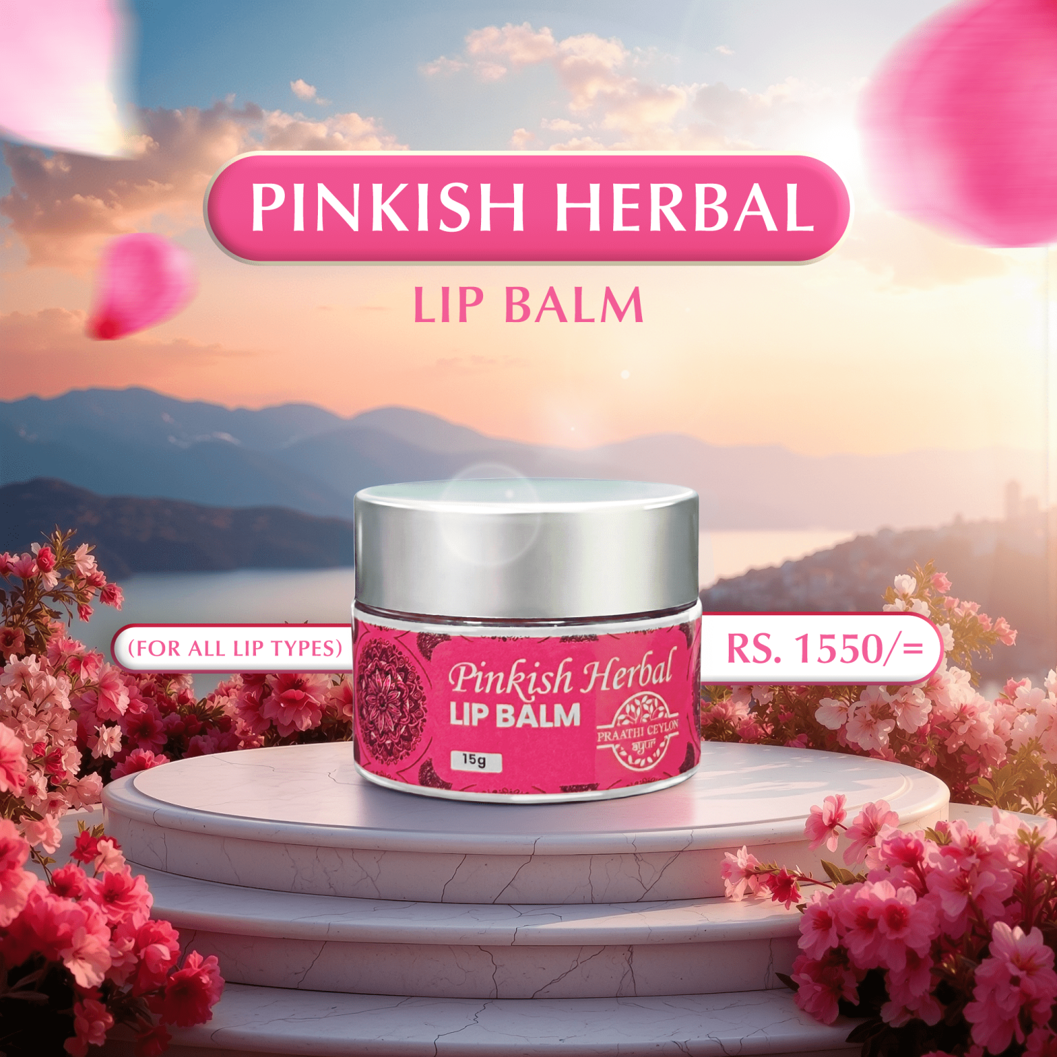 Pinkish Herbal Lip Balm – Praathi Ceylon Ayur